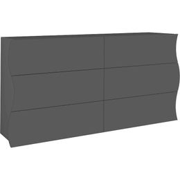Home affaire Kommode &raquo;Onda&laquo; Onda, 154 cm breit, Anthrazit matt, mit 6 Schubladen, Made in Italy Holzwerkstoff B/H/T: 154cm x 81cm x 40cm, 6 Stk.