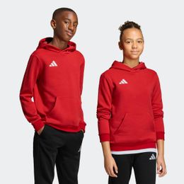 Kinder Kapuzensweatshirt "ENTRADA 26 KIDS HOODIE", rot, Gr. 128, adidas Performance, Obermaterial: 70% Baumwolle, 30% Polyester, Sweatshirts