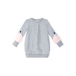 Denokids Kleid M&auml;dchen Gr&ouml;&szlig;e 134 graumeliert / rosa / schwarz / silber
