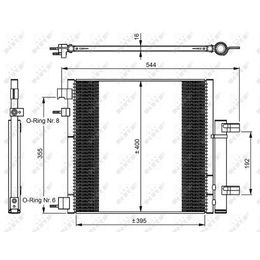NRF Kondensator, Klimaanlage EASY FIT 350048 f&uuml;r CHEVROLET