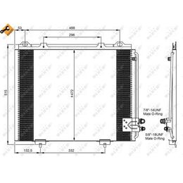 NRF Kondensator, Klimaanlage EASY FIT 35228 f&uuml;r Mercedes