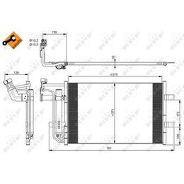 NRF Kondensator, Klimaanlage EASY FIT 350039 f&uuml;r MAZDA