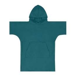 Normani Kinder Mikrofaser Badeponcho Luquillo in Petrol | Gr.: 140/152