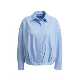 Milano Italy Hemdbluse mit langen &Auml;rmeln in Light Blue Print | Gr.: 34