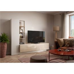 OTTO home Wohnwand &raquo;Roda&laquo; beige Holzwerkstoff, Melamin B/H/T: 230cmcm x 180,3cmcm x 416cmcm