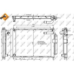 NRF Kondensator, Klimaanlage EASY FIT 350055 f&uuml;r NISSAN
