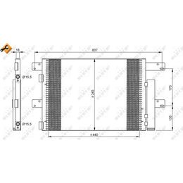 NRF Kondensator, Klimaanlage EASY FIT 35896 f&uuml;r Iveco