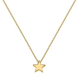 Firetti Damen Kette mit Anh&auml;nger &raquo;Schmuck Geschenk Silber 925 Halsschmuck Anh&auml;nger Stern&laquo; Gelbgold 333, L: 45 B: 1,2mm