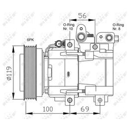 NRF Kompressor, Klimaanlage 32755g f&uuml;r KIA