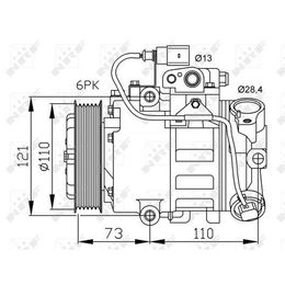NRF Kompressor, Klimaanlage EASY FIT 32225 f&uuml;r VW Skoda