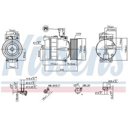NISSENS Kompressor, Klimaanlage 89028 f&uuml;r Mercedes