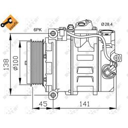 NRF Kompressor, Klimaanlage EASY FIT 32256 f&uuml;r Mercedes