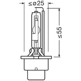 Osram Gl&uuml;hlampe, Hauptscheinwerfer XENARC&reg; COOL BLUE&reg; INTENSE D2R next Gen (1 Stk.) 66250cbn