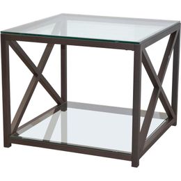 HOFMANN LIVING AND MORE Beistelltisch 1 Stk. tlg. braun B/H/T: 80cm x 50cm x 60cm