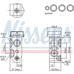 NISSENS Expansionsventil, Klimaanlage 999559 f&uuml;r Suzuki