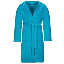 Vossen Bademantel mit Kapuze in turquoise | Gr.: M