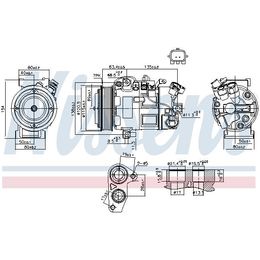 NISSENS Kompressor, Klimaanlage 890802 f&uuml;r RENAULT