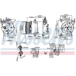 NISSENS Kompressor, Klimaanlage 89571 f&uuml;r Ford LAND ROVER