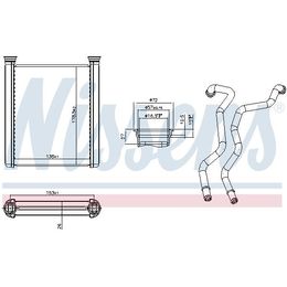 NISSENS W&auml;rmetauscher, Innenraumheizung 707421 f&uuml;r MAZDA