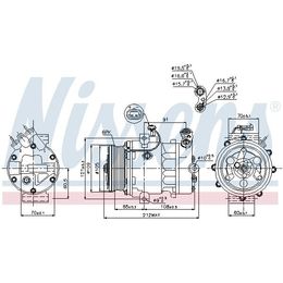 NISSENS Kompressor, Klimaanlage 89095 f&uuml;r Vaughall