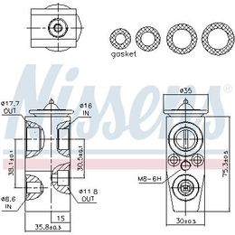 NISSENS Expansionsventil, Klimaanlage 999493 f&uuml;r Opel CHEVROLET