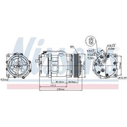 NISSENS Kompressor, Klimaanlage 89044 f&uuml;r VW