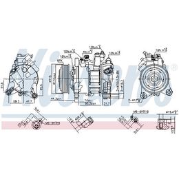NISSENS Kompressor, Klimaanlage 890397 f&uuml;r BMW