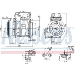 NISSENS Kompressor, Klimaanlage 890028 f&uuml;r Mercedes