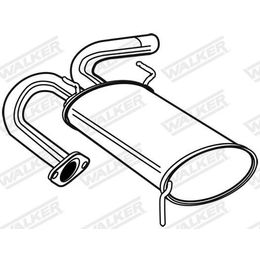 WALKER Endschalld&auml;mpfer 22904 f&uuml;r NISSAN