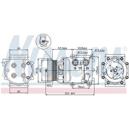NISSENS Kompressor, Klimaanlage 89071 f&uuml;r Ford