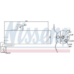 NISSENS Trockner, Klimaanlage 95497 f&uuml;r Mercedes