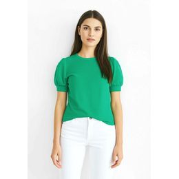 V&eacute;ro Moda VERO MODA Damen T-Shirt "VMKERRY 2/4 O-NECK TOP VMA JRS NOOS"jade cream, Gr. XS, unifarben, Jersey, Obermaterial: 100% Baumwolle, Shirts, mit