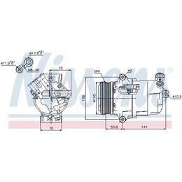 NISSENS Kompressor, Klimaanlage 89038 f&uuml;r Opel Vaughall