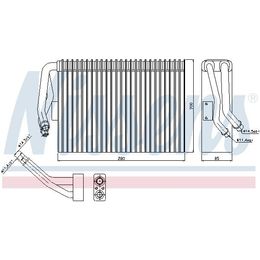 NISSENS Verdampfer, Klimaanlage 92295 f&uuml;r SAAB