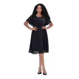 Ulla Popken Midikleid in schwarz | Gr.: 52 - Normalgr&ouml;&szlig;e