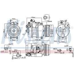 NISSENS Kompressor, Klimaanlage 89080 f&uuml;r BMW