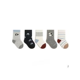 MUNADUNA 5er-Pack Kindersocken Hellgrau mit Hundemotiv | Gr.: 19-22