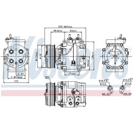 NISSENS Kompressor, Klimaanlage 89235 f&uuml;r HONDA