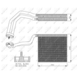 NRF Verdampfer, Klimaanlage 36138 f&uuml;r SEAT