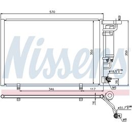 NISSENS Kondensator, Klimaanlage 940286 f&uuml;r Ford