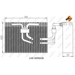 NRF Verdampfer, Klimaanlage EASY FIT 36100 f&uuml;r SAAB