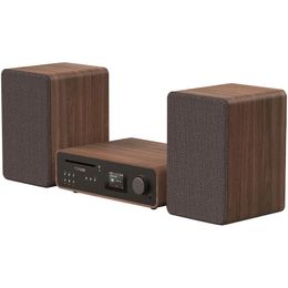 pure Lautsprechersystem &raquo;Classic Stereo&laquo; Stereo (Bluetooth App-Steuerung CD Laufwerk DAB/UKW-Radio Equalizer FM Radio Sleep Timer Uhrzeitanzeige Wecker 100