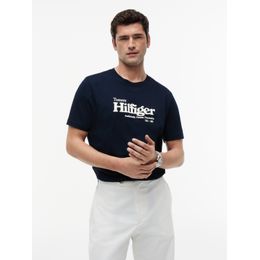 Tommy Hilfiger Herren T-Shirt "NAUTICAL CHEST GRAPHIC REGULAR", blau, Gr. L, Obermaterial: 100% Baumwolle, Shirts