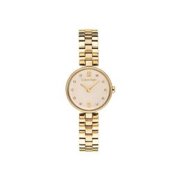 Calvin Klein Damen Quarzuhr &raquo;GLEAM&laquo; Armbanduhr, Damenuhr, Edelstahlarmband, analog, Glaskristalle Einheitsgr&ouml;&szlig;e