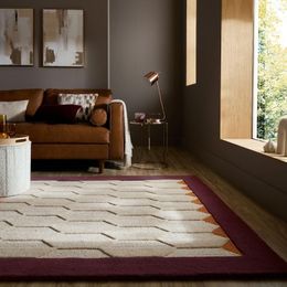FLAIR RUGS Wollteppich &raquo;APEX&laquo; rechteckig 8 mm H&ouml;he Handgetuftet aus 100 % Wolle mit einem Cut-and-Loop-Flor wei&szlig; Wolle B : 160cm 1 Stk., 8mm, L: 230cm