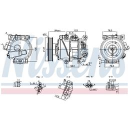 NISSENS Kompressor, Klimaanlage 890896 f&uuml;r HYUNDAI KIA