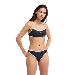 Roxy Damen Bikini-Hose "The Retro Essentials Classic", schwarz-wei&szlig;, Gr. S, Obermaterial: 85% Polyester, 15% Elasthan., Badehosen