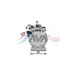AVA CLEVER CHOICE Kompressor, Klimaanlage hyak483 f&uuml;r HYUNDAI
