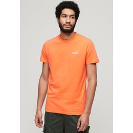 Superdry Herren Rundhalsshirt "ESSENTIAL LOGO EMB TEE", gelb, Gr. XL, unifarben, Single Jersey, Obermaterial: 100% Baumwolle, Shirts, aus Baumwolle