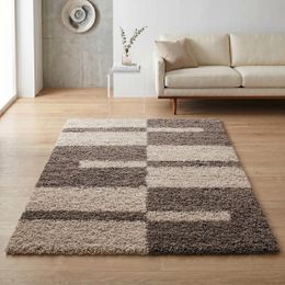 Ayyildiz Teppiche Hochflor-Teppich &raquo;Gala Shaggy 2505, auch als L&auml;ufer und in Rund&laquo; rechteckig 30 mm H&ouml;he robuster Langflor, alle R&auml;ume, Wohnzimmer grau Kunstfaser B : 